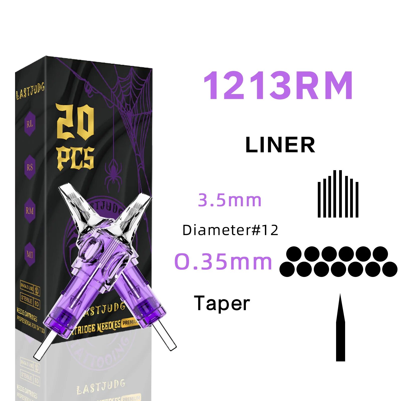 LASTJUDG 1213RM Liner, 3.5mm, #12, 0.35mm, Taper