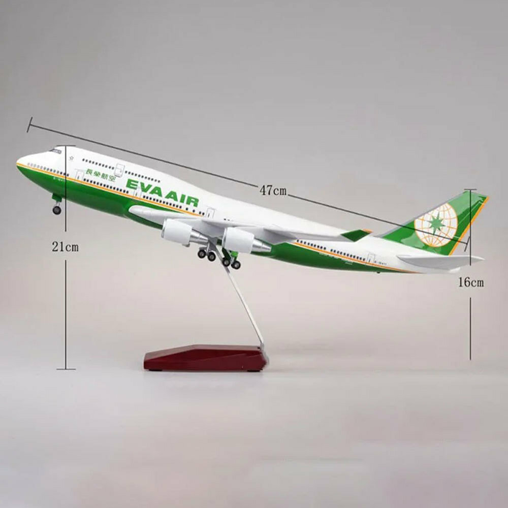 Модель самолета EVA Air Boeing 747, 47 см, масштаб 1:150, Boeing 747, со съемным шасси EVA Air Boeing 747, Тайвань