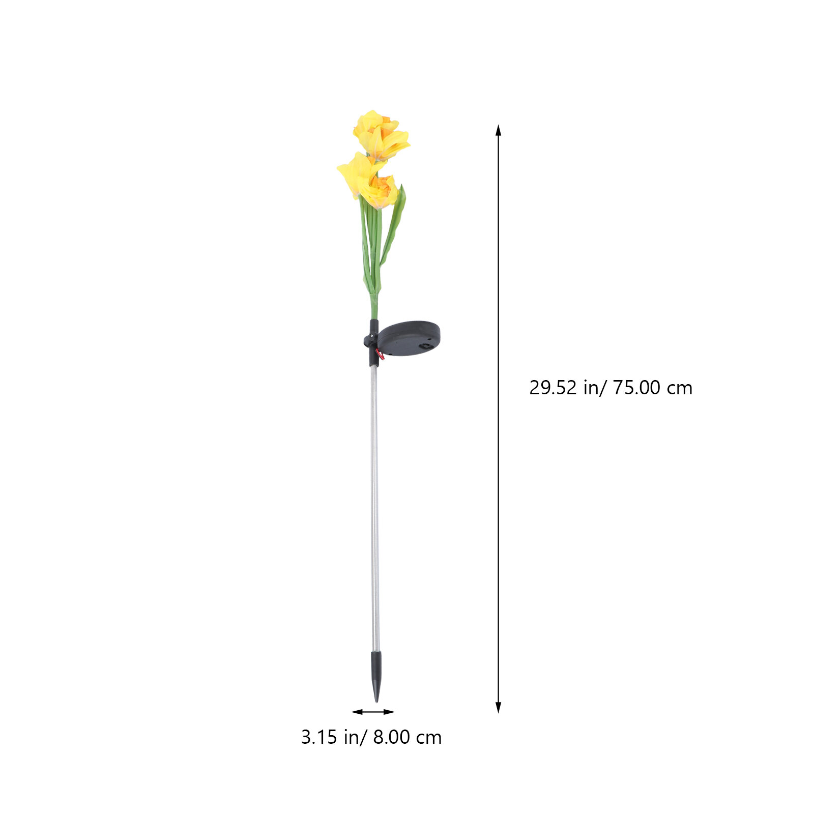 Солнечный Светильник Нарцисс Водонепрониимый Для Сада 1 Шт Orange 75*15 Cm