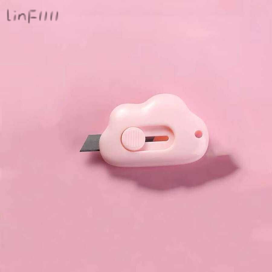 1 шт. Mini Pocket Cloud Art многофункциональный нож для резки бумаги, упаковки, сменным лезвием, канцелярский инструмен
