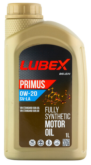 Синтетическое моторное масло Lubex PRIMUS SV-LA 0W-20, 1л