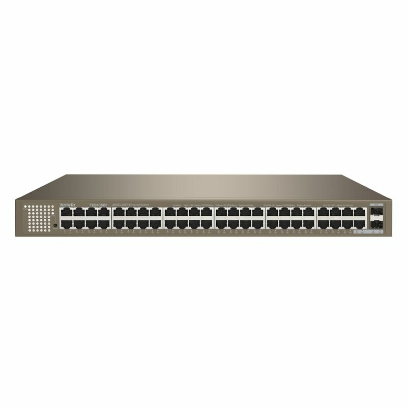 Коммутатор Tenda 48GE+2SFP Ethernet Switch, неуправляемый TEG1050F