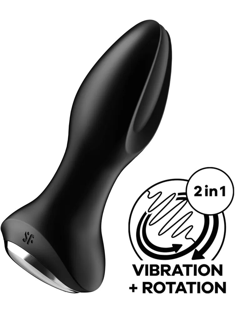 Анальная пробка с вибрацией и эффектом римминга Satisfyer Rotator Plug 2+