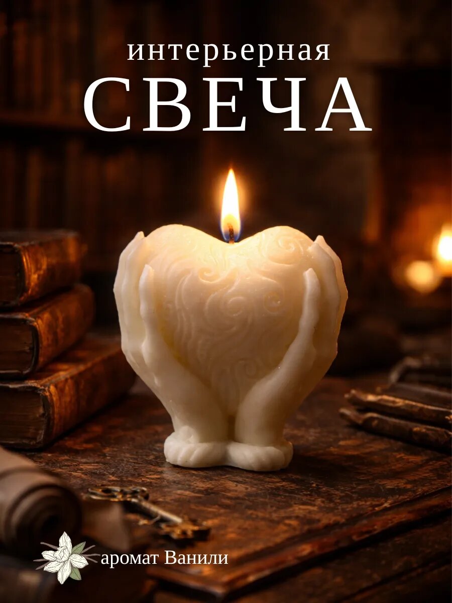 Свеча ароматическая большое сердце