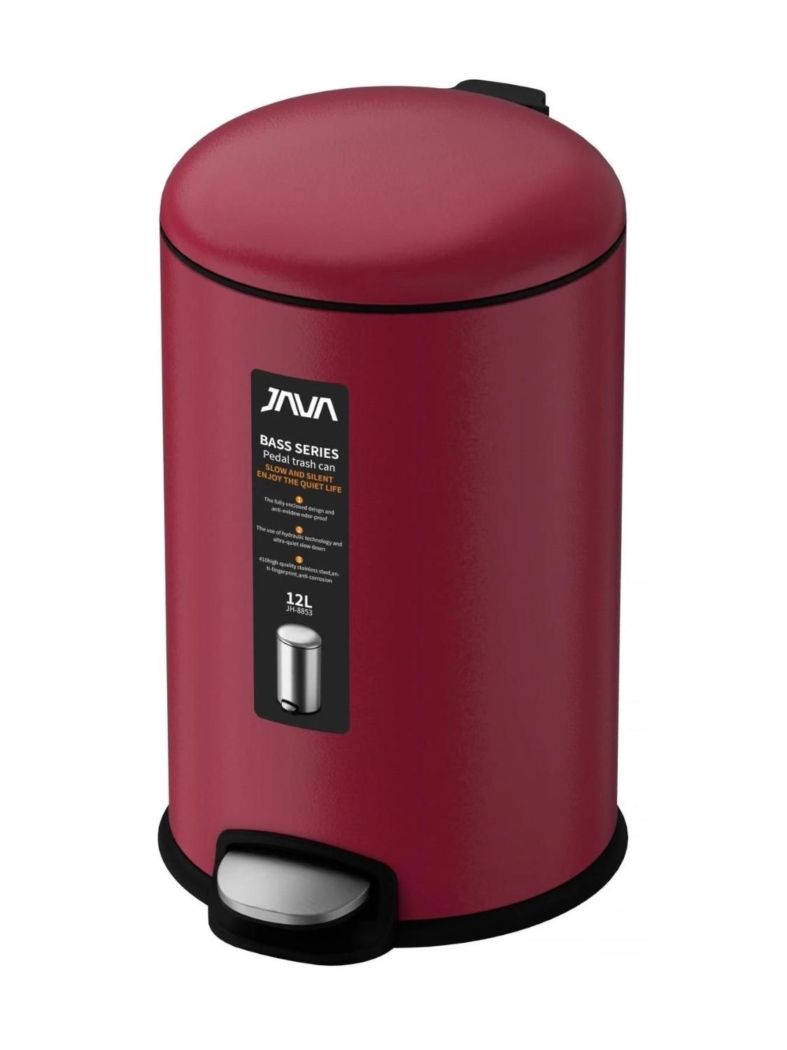 Ведро мусорное JAVA Ведро с микролифтом 12 л JAVA (S-885-12R)