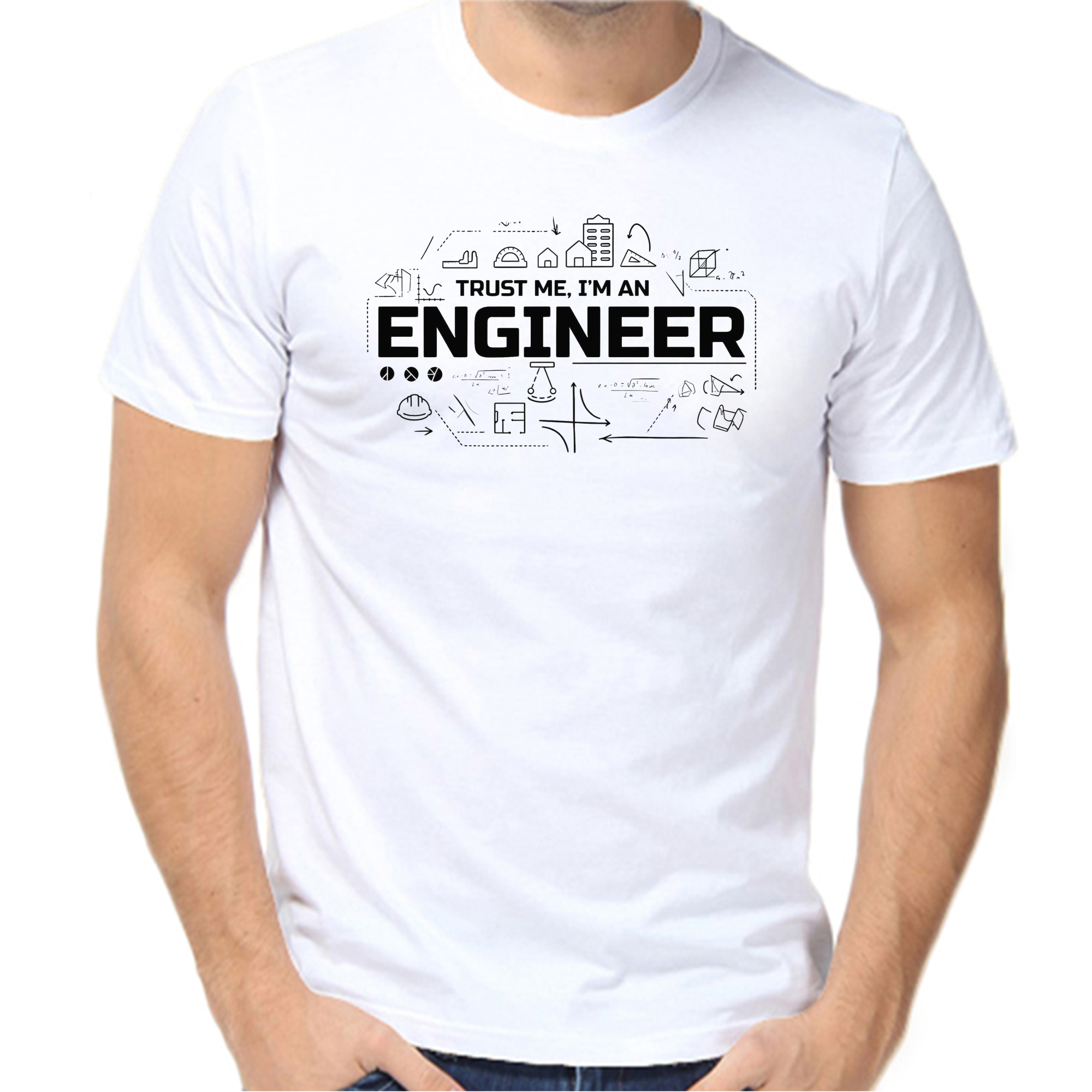 Футболка engineer, размер (60)5XL, белый