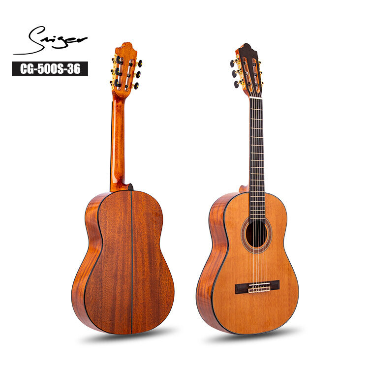 Классическая акустическая гитара CG-500S (36/39 дюймов) с верхней декой из массива красной сосны и глянцевым покрытием, идеально подходит для экзаменов