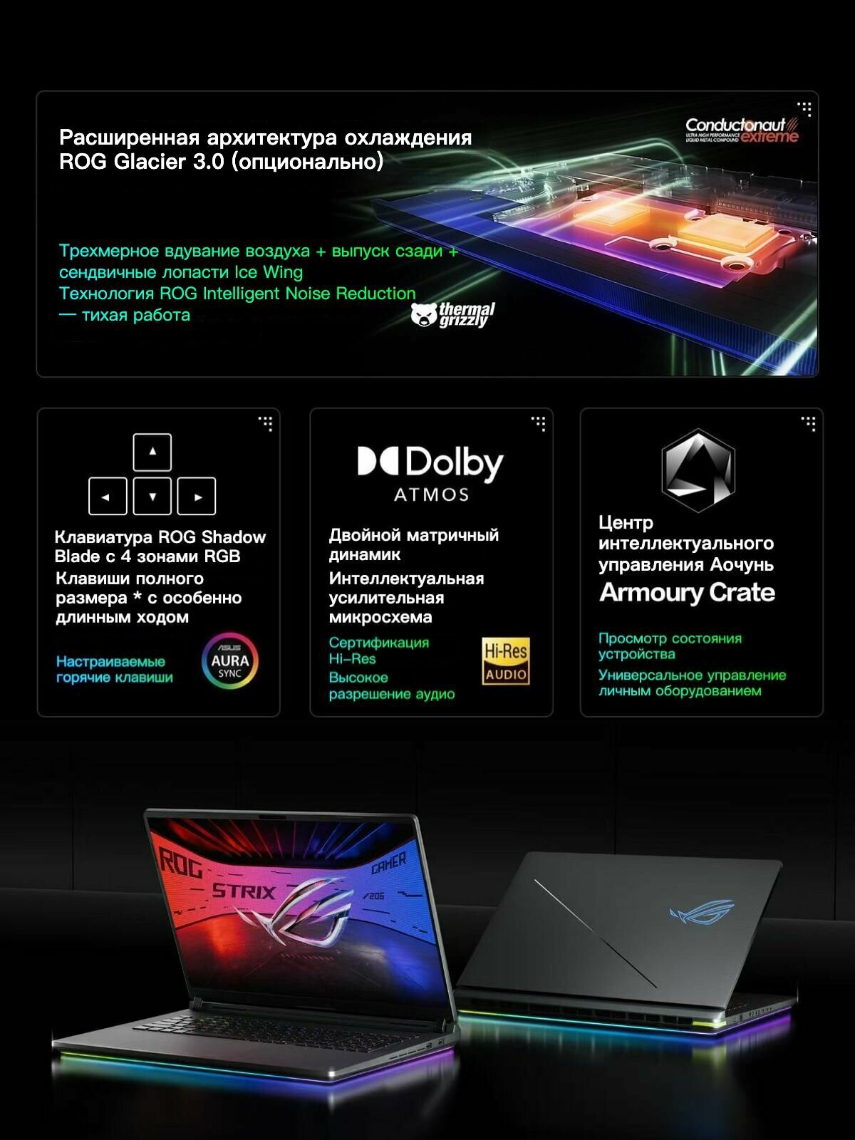 Игровой ноутбук ASUS ROG Strix G18, U9-275HX, RTX5060, 64ГБ/2ТБ, Русская раскладка — фото 1