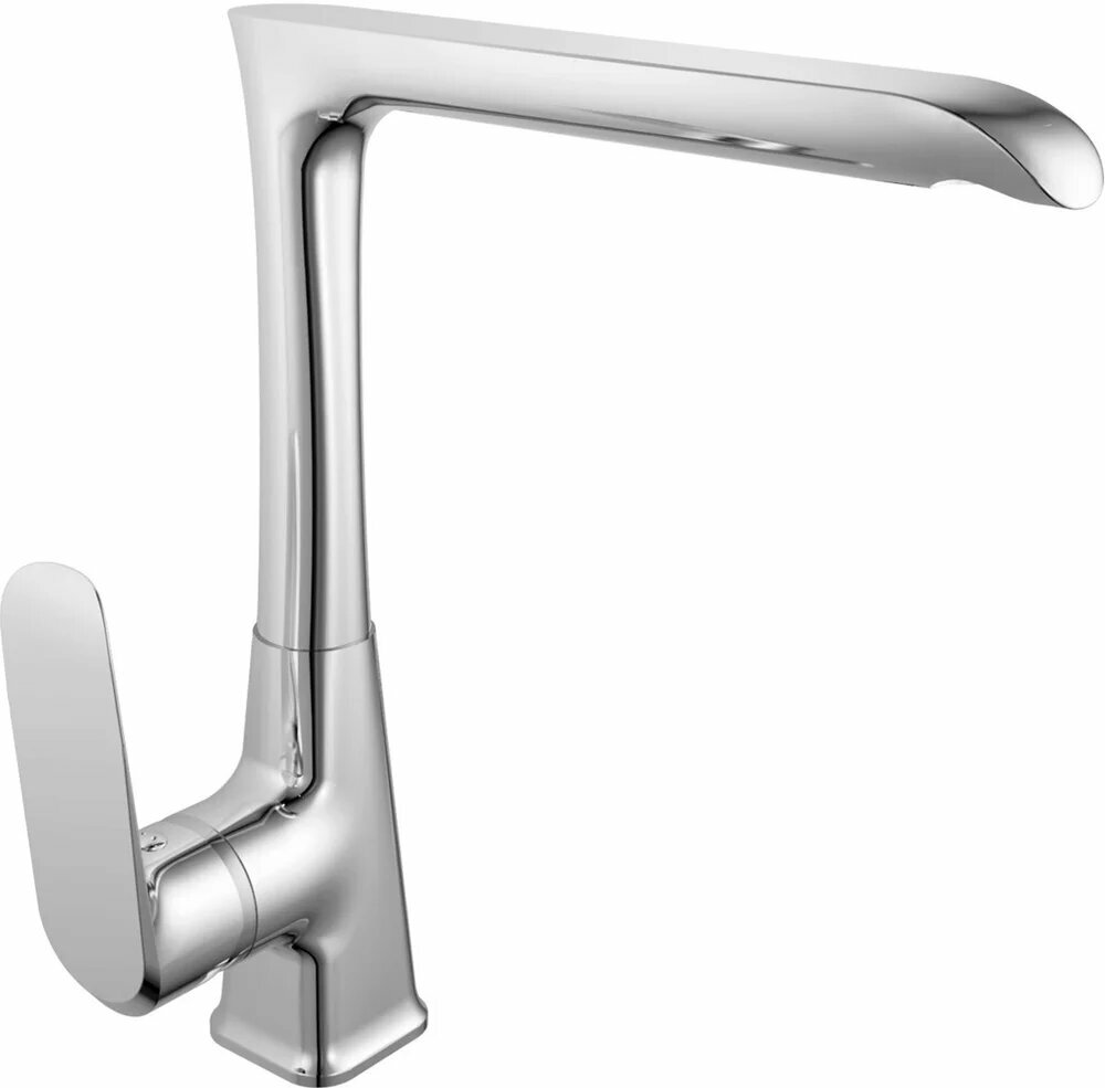 Смеситель для кухни Rush Gozo GZ3735-23 с поворотным изливом, хром, глянцевый, однорычажный, латунный, с керамическим картриджем