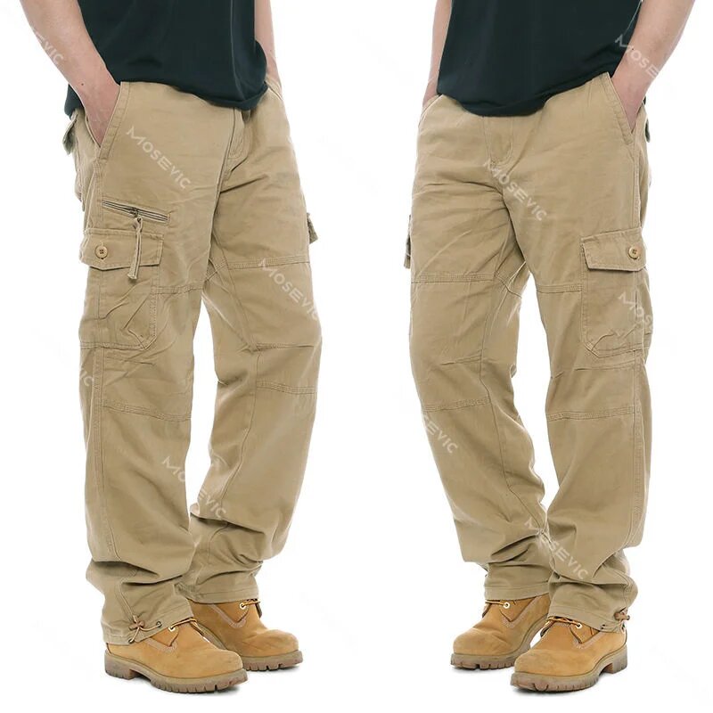 Мужские карго брюки хаки, размер 5XL, цвет Khaki-1