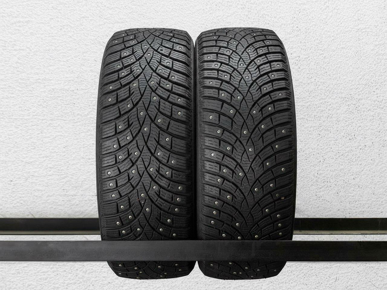 Комплект (2 шт) зимних БУ шин шипованные Triangle IcelynX TI501 215/50 R17 10.0% износ PT0009390 TSB049524