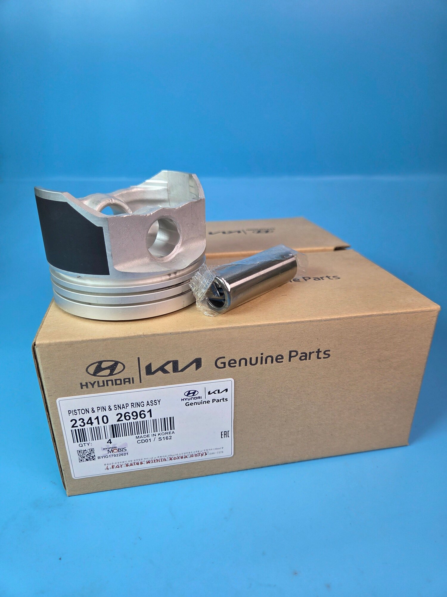 Поршневая Hyundai Accent 16кл Dohc (0,25) 2341026961 (под кольца 2304026902 ) 1,2*1,5*3,0 4шт