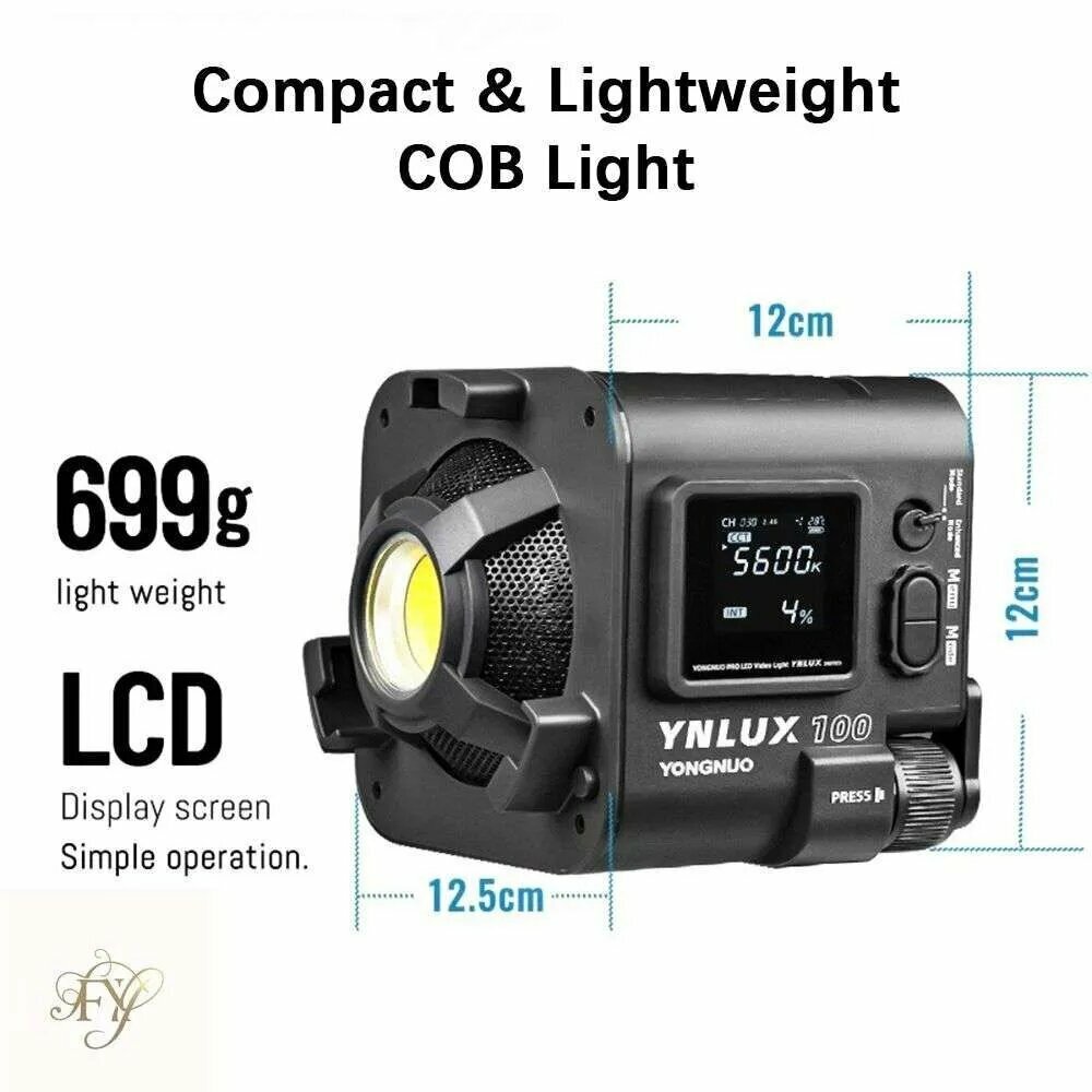 Видеосвет, YONGNUO, YNLUX100 LED 100 Вт 3200K-5600K, портативный