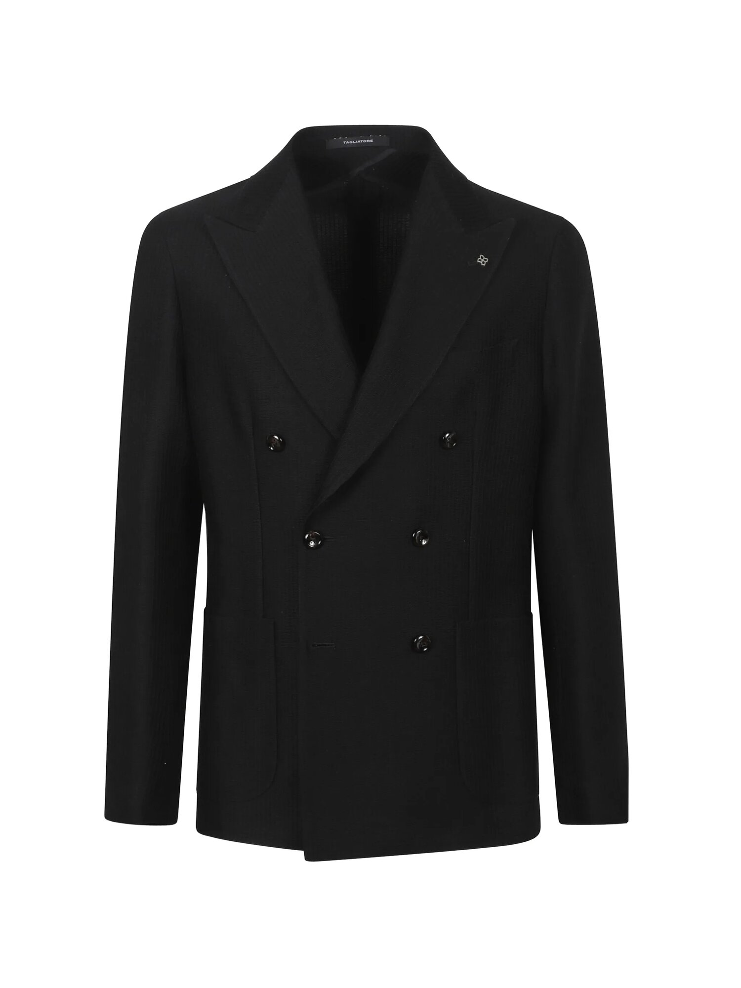 Пиджак Double-breasted textured blazer