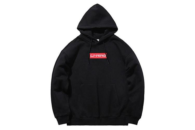 Толстовка Logo Embroidery Casual Hooded Pullover Fleece Lined Sweatshirt