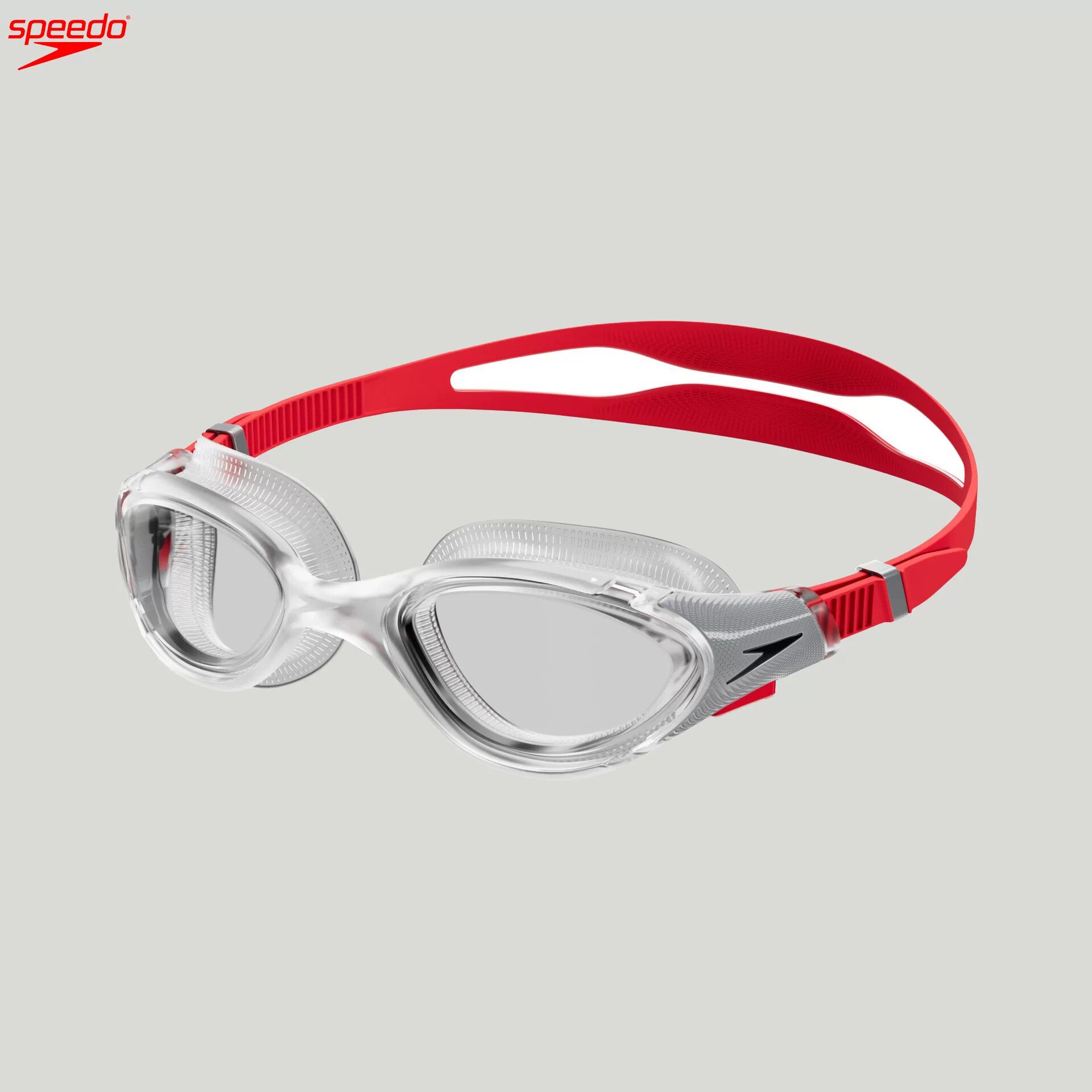 Speedo Прозрачный/Красный Некрытые Анти-туман Прозрачная линза Плавательные очки для взрослых