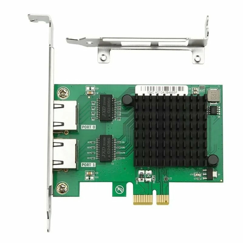 Серверная сетевая карта I350-T2 PCIE X1 Gigabit Ethernet с двумя разъемами RJ45