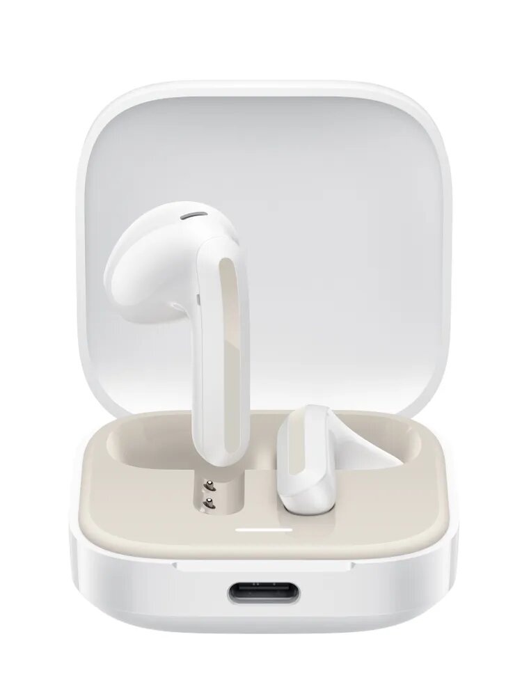 Redmi Наушники беспроводные с микрофоном Redmi Buds 6 Active, Bluetooth, USB Type-C, белый
