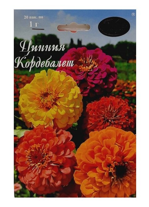Семена цинния Каприс Кордебалет, смесь, однолетняя, цветочно-декоративная