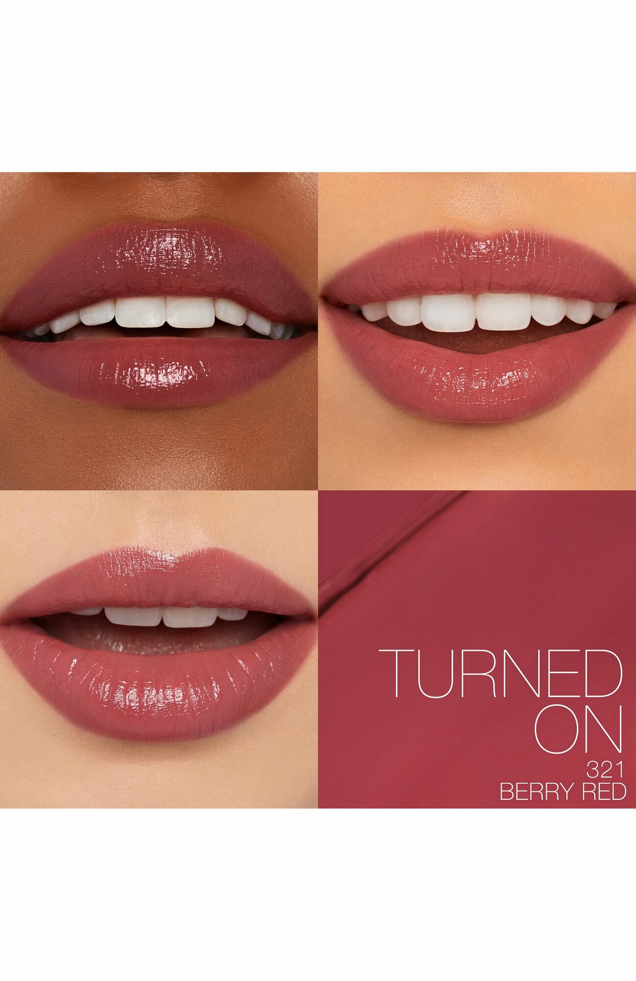 Сияющая помада для губ Afterglow Sensual Shine Lipstick, оттенок Turned On (1,5g) NARS