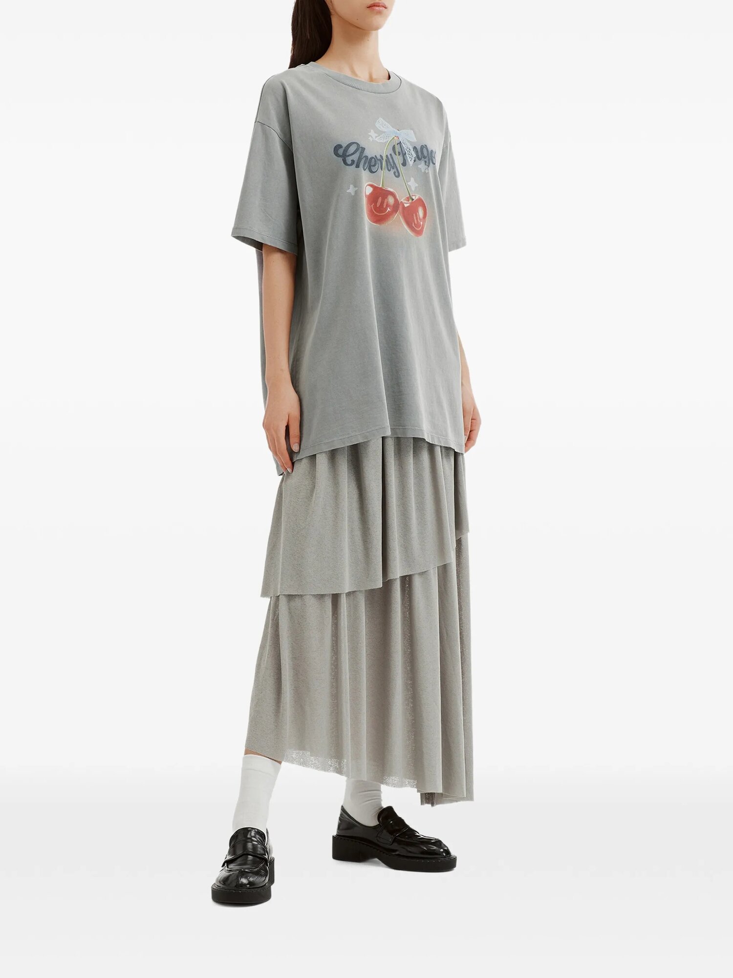 Юбка Tiered asymmetric midi skirt