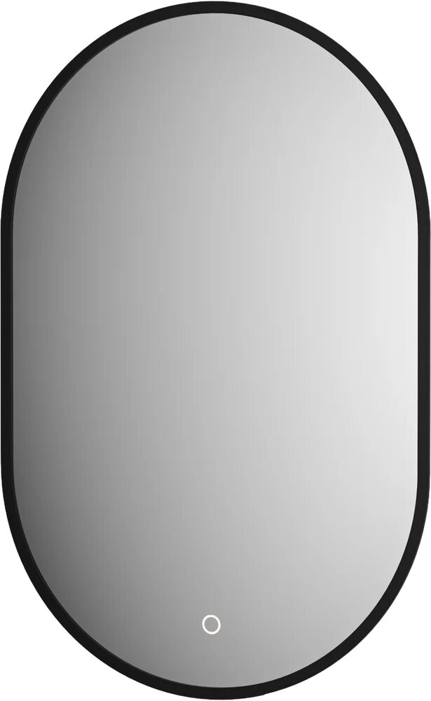 Зеркало Defesto Aura DF 2931S 40x60 со светодиодной подсветкой, 40 см, с сенсорным управлением, черное, пластиковое, в современном стиле