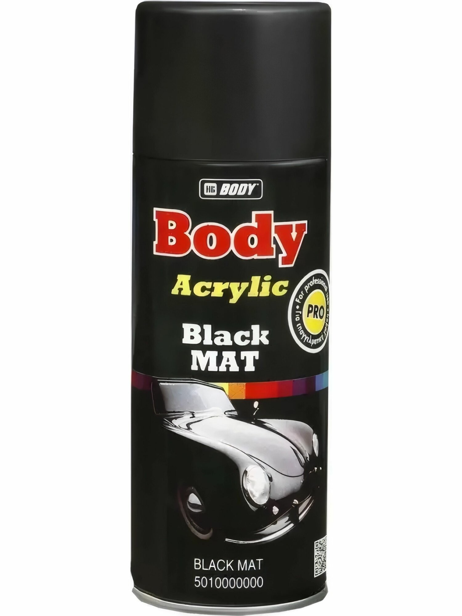 Краска автомобильная HB BODY 5010000000 черный матовый, 400 мл