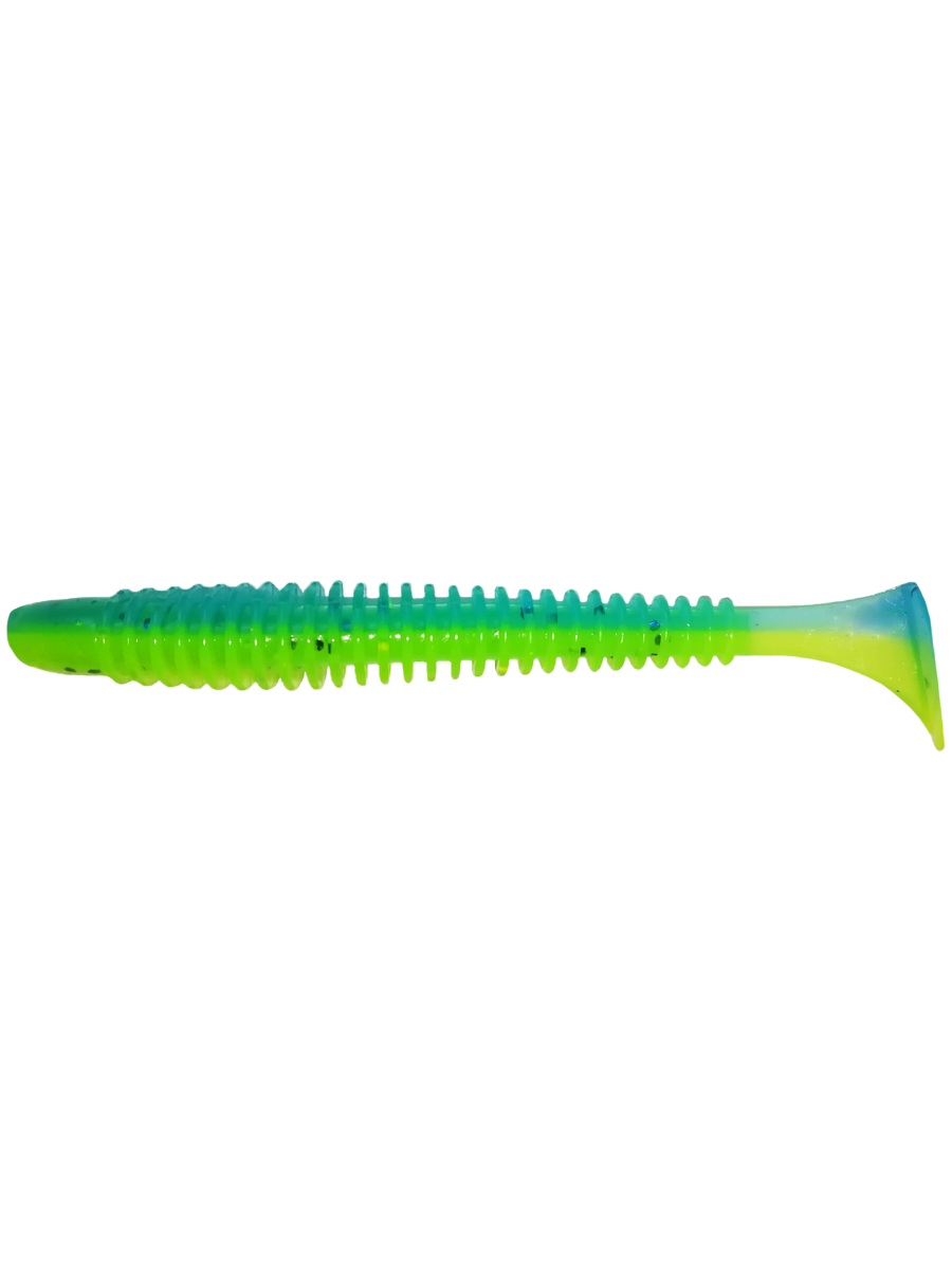 Силиконовая приманка Виброхвост SANSAN VIBRO RAKETA 89 (Col. 21 ICE CHARTREUSE)