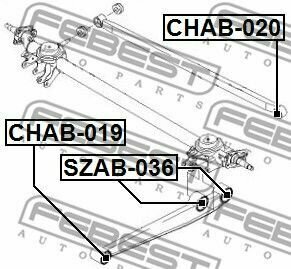 Сайлентблок заднего продольного рычага CHEVROLET Spark DAEWOO Matiz FEBEST CHAB-019