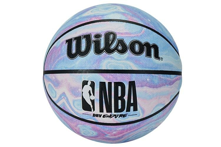 Баскетбольный мяч унисекс Wilson NBA Pu Training, синий фиолетовый, размер 7 S EU