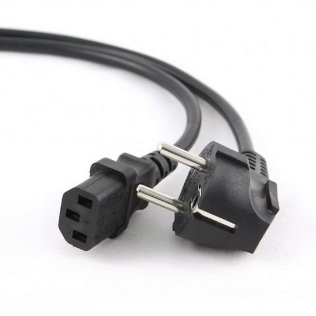 Кабель питания PC-186-VDE-5M Cablexpert Schuko-C13, VDE, 3х0.75мм2, 10А, с заземлением, 5м, черный, пакет [PC-186-VDE-5