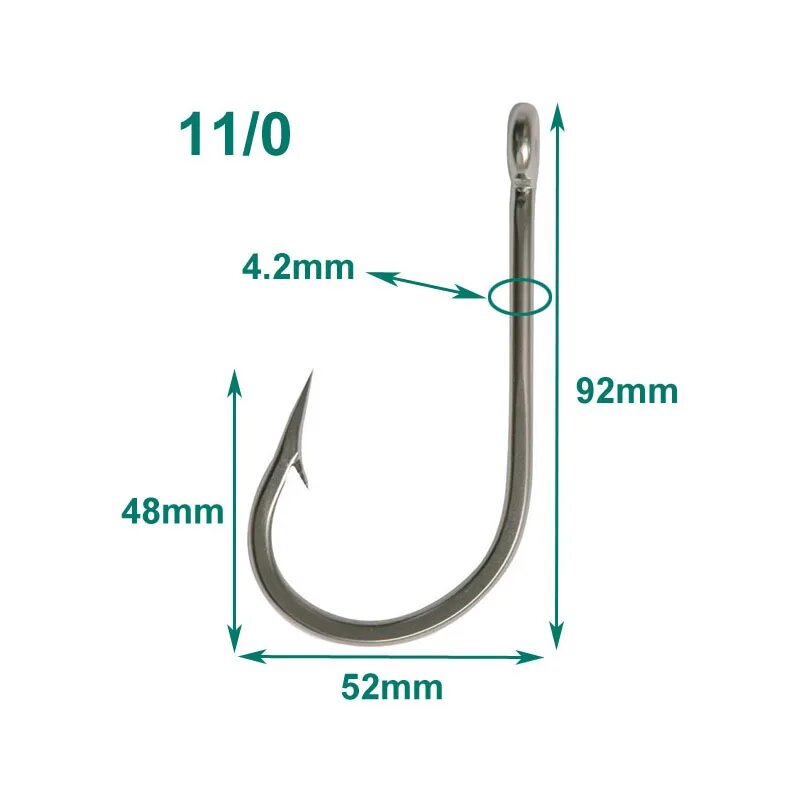 Крючок рыболовный Shaddock Fishing 7691, 11/0, Color: 11 0