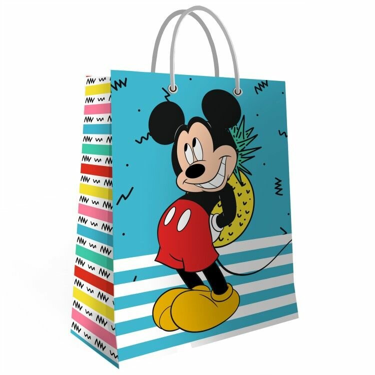 Подарочный пакет ND Play Mickey Mouse, Мики с ананасом, большой, 330х455х100 мм (299947)