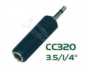 Переходник CC320 3,5мм, моно, штекер - 6,35мм, моно, гнездо