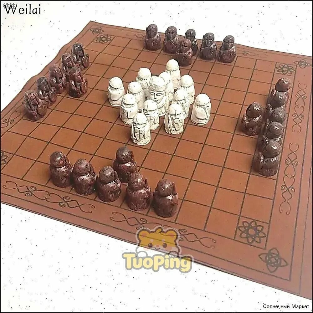Скандинавские шахматы настольная стратегическая игра для двоих взрослых и детей