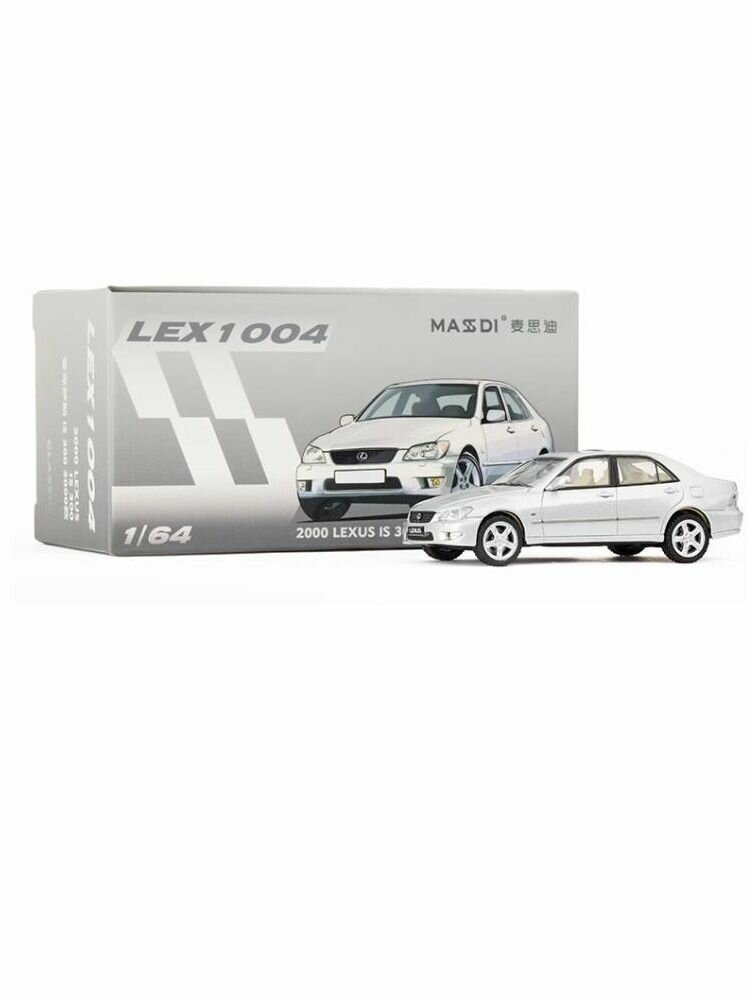Машинка металлическая модель Masdi 1:64 2000 Lexus Is 300 Silver