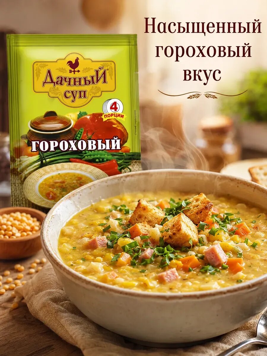 Набор 2 шт. Суп Дачный гороховый 60 г