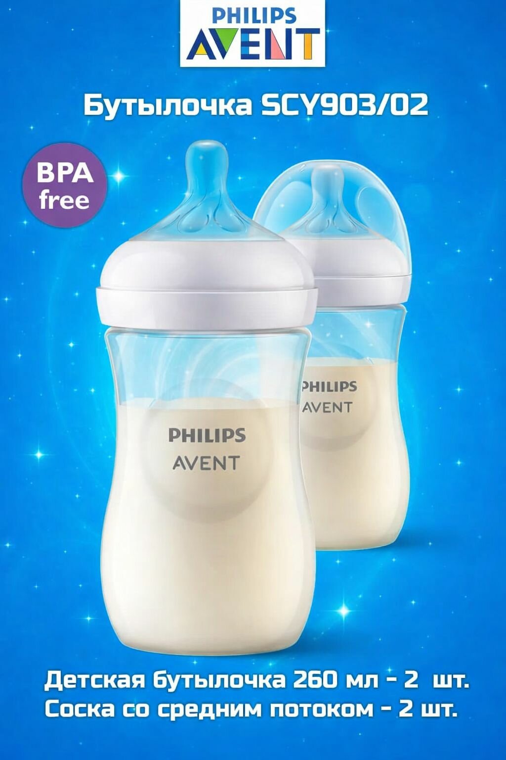 Бутылочка для кормления Philips Avent Natural Response 260 мл c 1 месяца SCY903/02