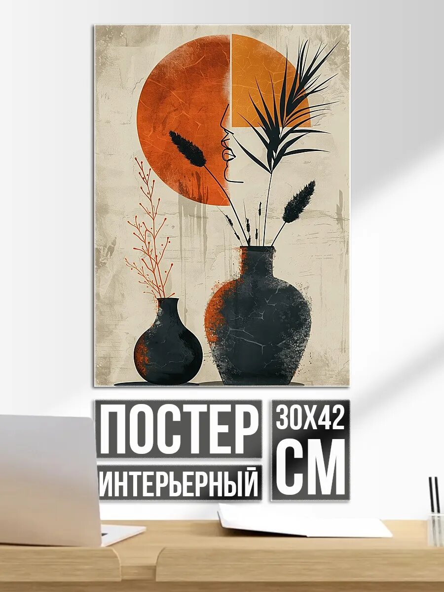 Плакат постер Минималистичный портрет