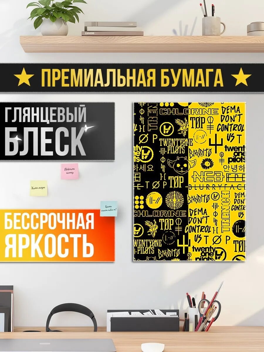 Постер на стену Twenty One pilots паттерн — фото 1