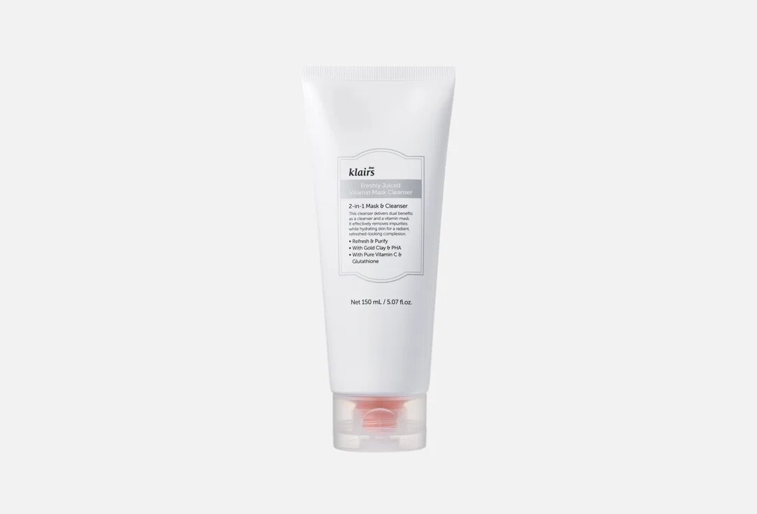 Dear, klairs Freshly Juiced Vitamin Mask Cleanser Очищающая пенка-маска для лица с витаминами 150 мл