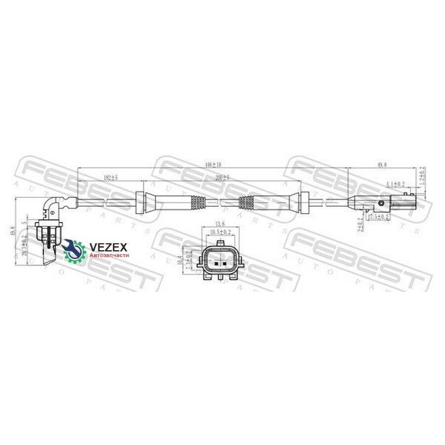 FEBEST 24606-007 Датчик ABS