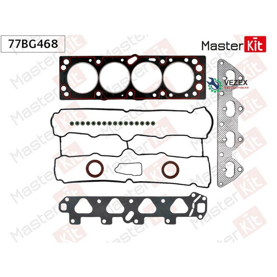 MASTERKIT 77BG468 Комплект прокладок ГБЦ Opel VECTRA B (J96) X 16 XEL, Y 16 XE, Z 16 XE 77BG468