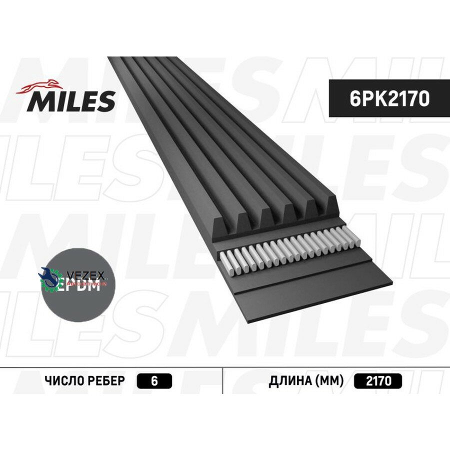 MILES 6PK2170 Ремень поликлиновой 6PK2170