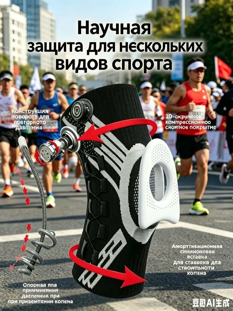 Наколенники для тяжелой атлетики, размер: M