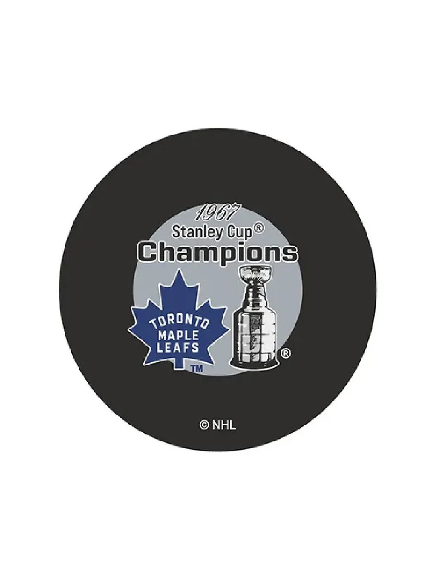 Шайба Sportfanat НХЛ Champions 1967 Торонто 1-ст, 76 мм, черный