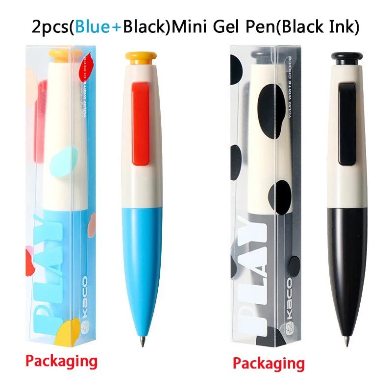Гелевая ручка KACO PLAY Chubby черная 2pcs 1BK1BU Pens