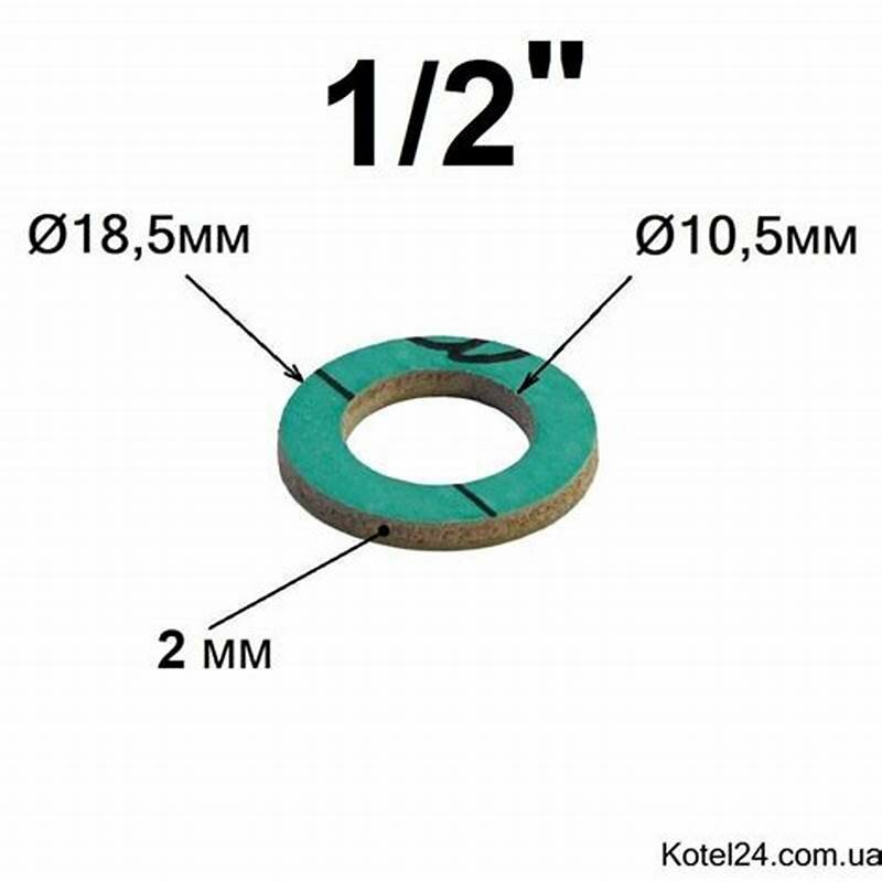 Прокладка паронитовая Ду 20 (3/4"), 24 × 14 мм, h = 2 мм, «Симтек» 2-0017