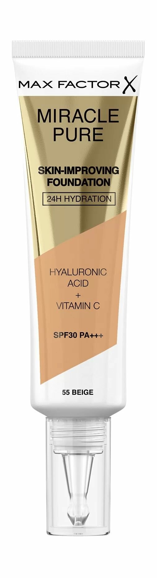 Тональная основа Max Factor Miracle Touch, SPF 30, тон 55 Blushing Beige