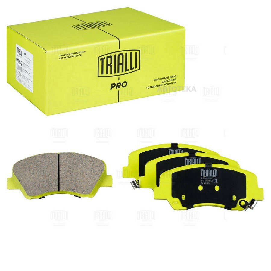 Колодки тормозные HYUNDAI SOLARIS (10-)/KIA RIO (10-) диск. перед. (керам.) PRO TRIALLI PF0806CR